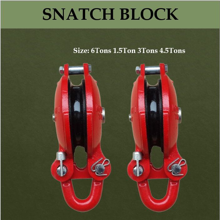 Snatch Block with Shackle Marine Lifting Pulley Hanging Cable Wire ...