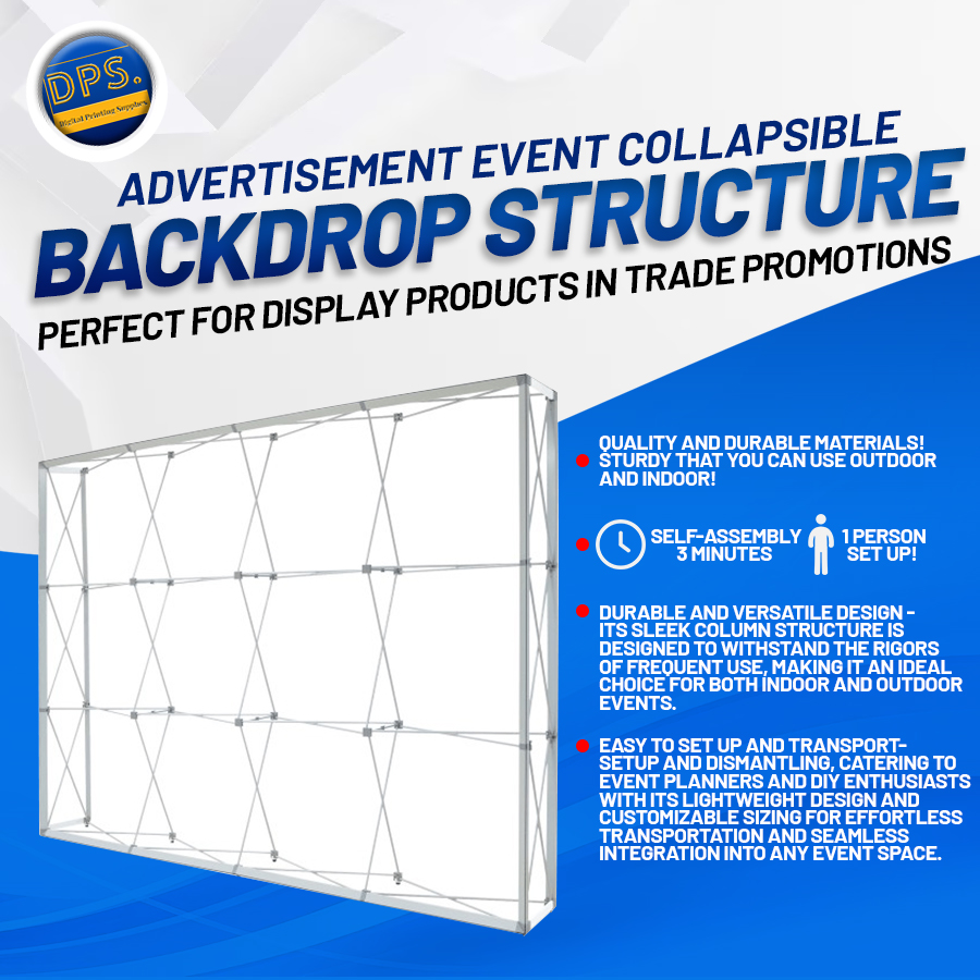DPS POP UP STRUCTURE BACKDROP DISPLAY STRAIGHT | Lazada PH