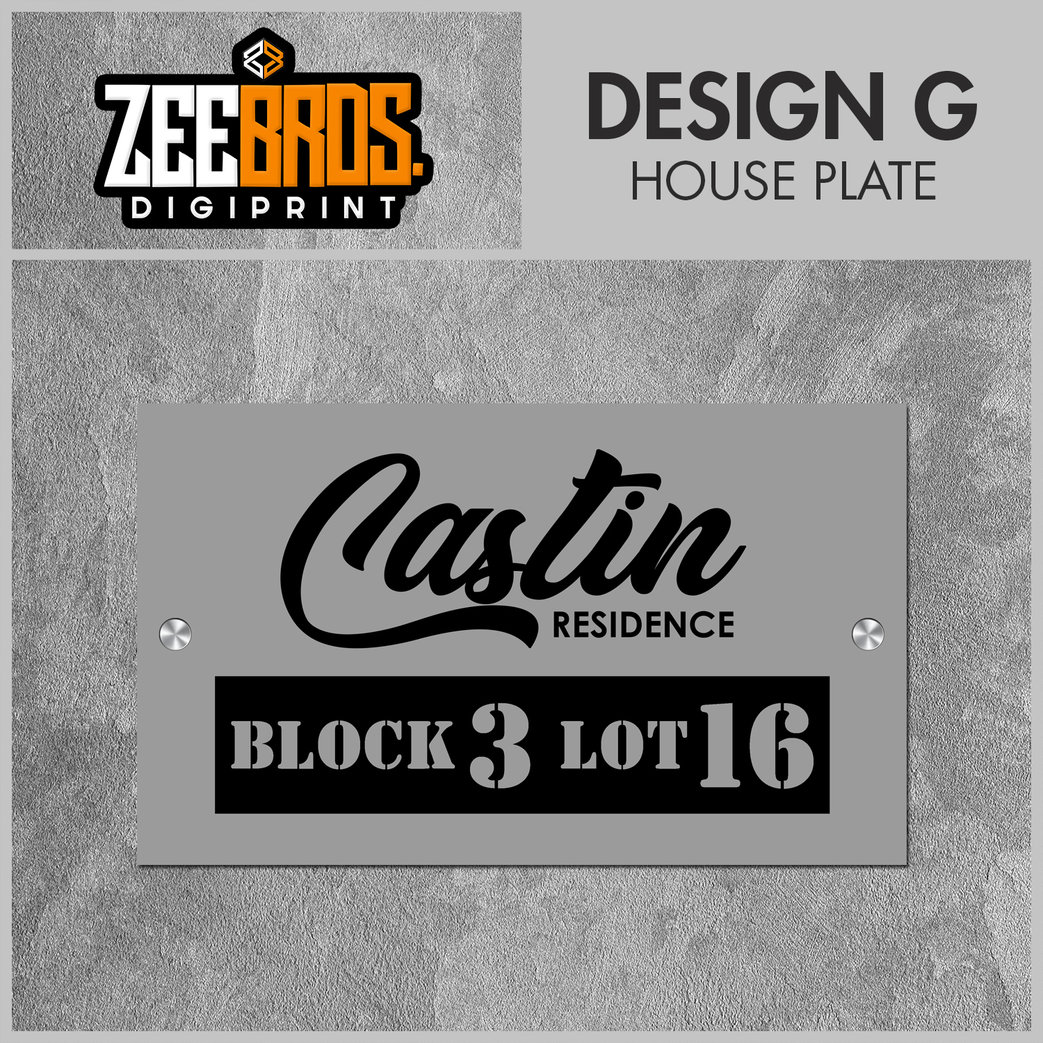 House Address Plate (Design G) | Lazada PH