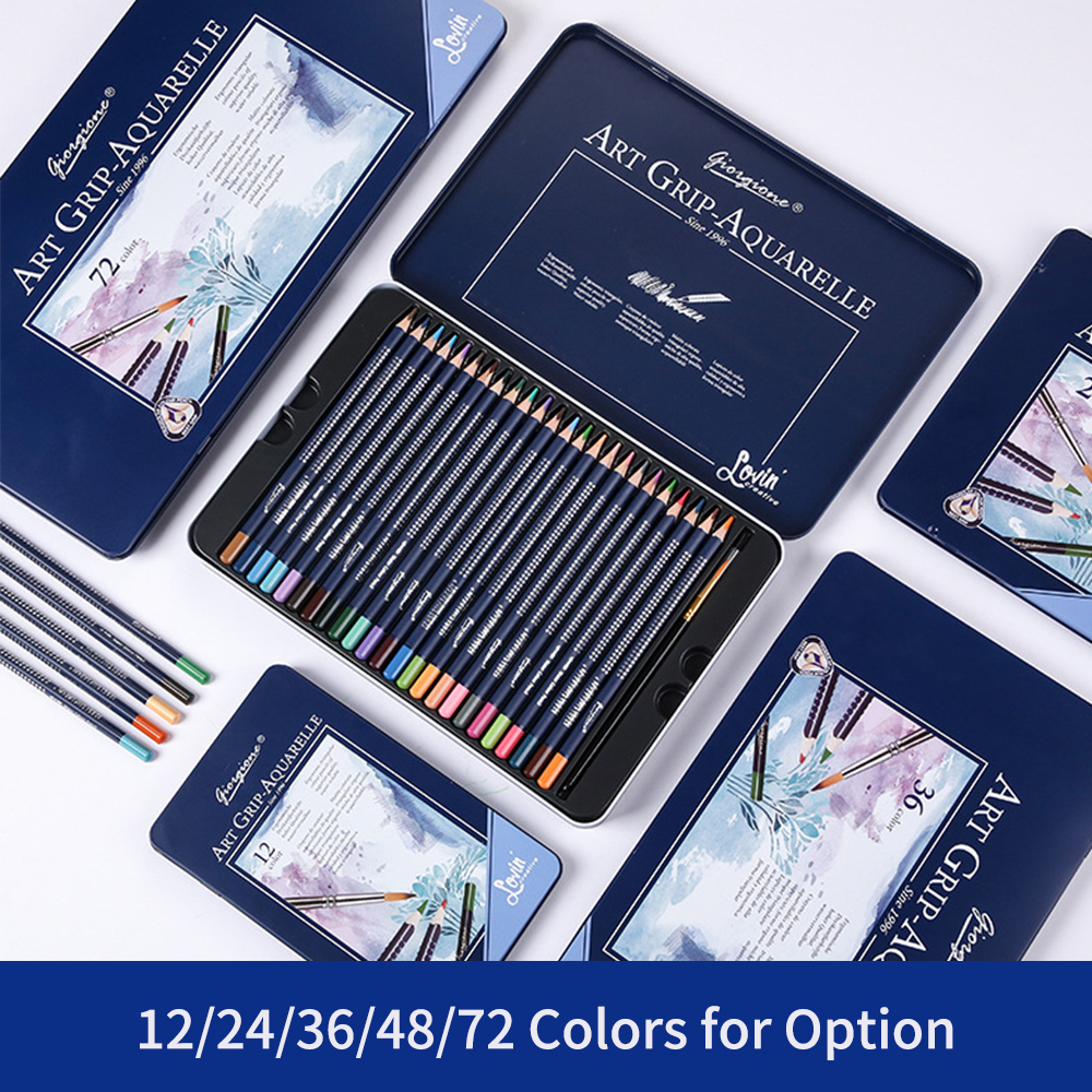 12/24/36/48/72 Professional Watercolor Pencils Set Water Soluble ...