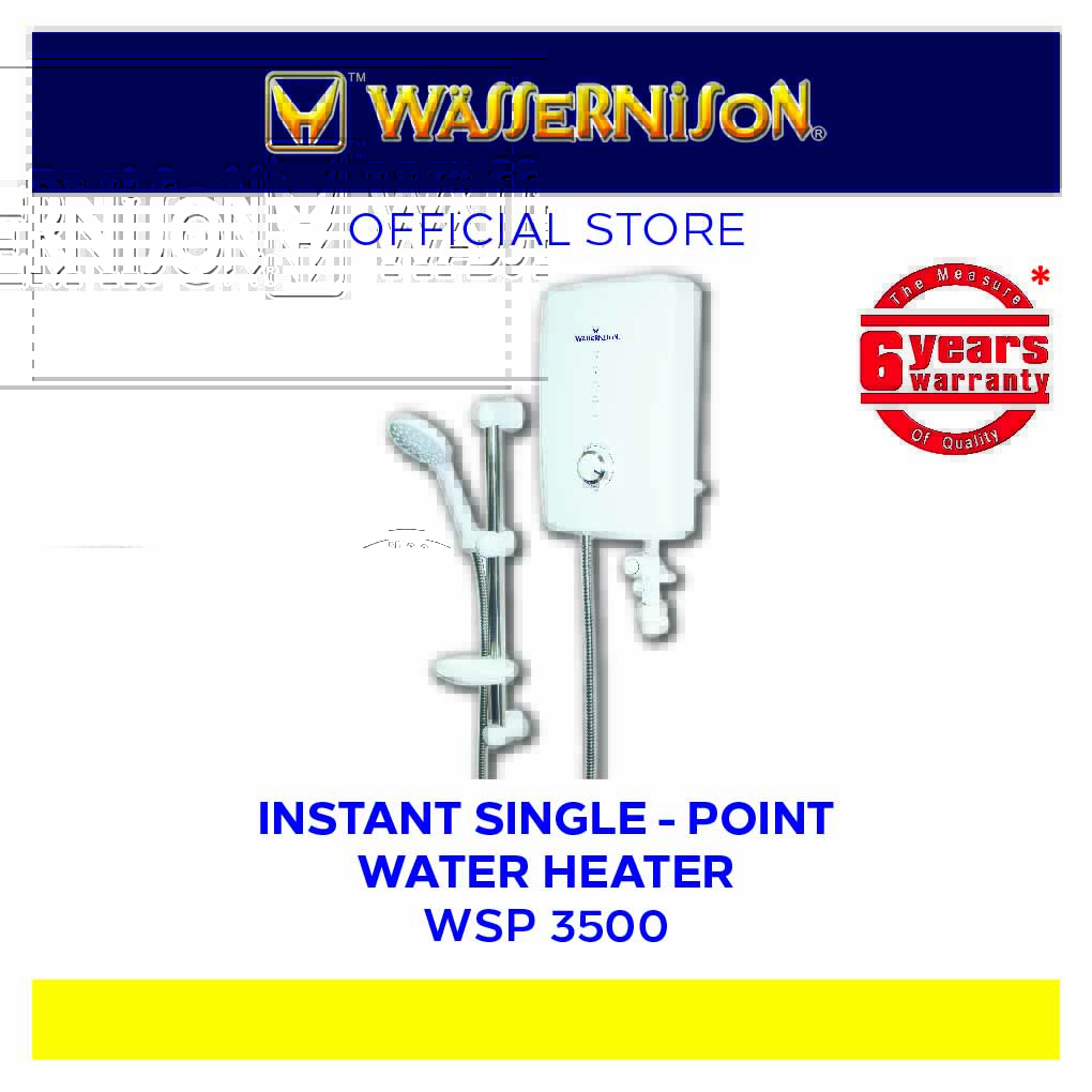 Wassernison Single Point Water Heater 3.5 Kw With Shower Kit | Lazada PH