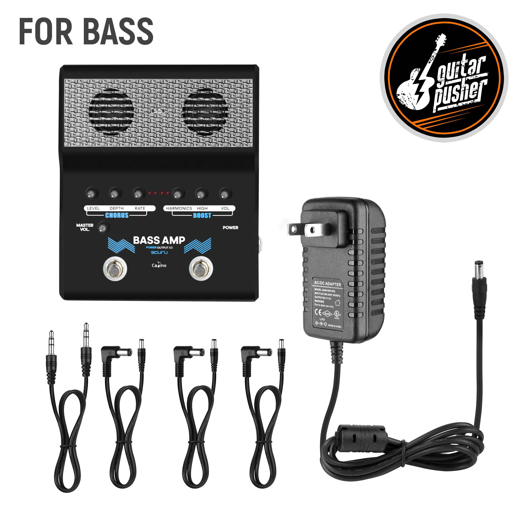 Scuru S5 Rechargeable Mini Practice Amp for Bass with Effects and Power ...