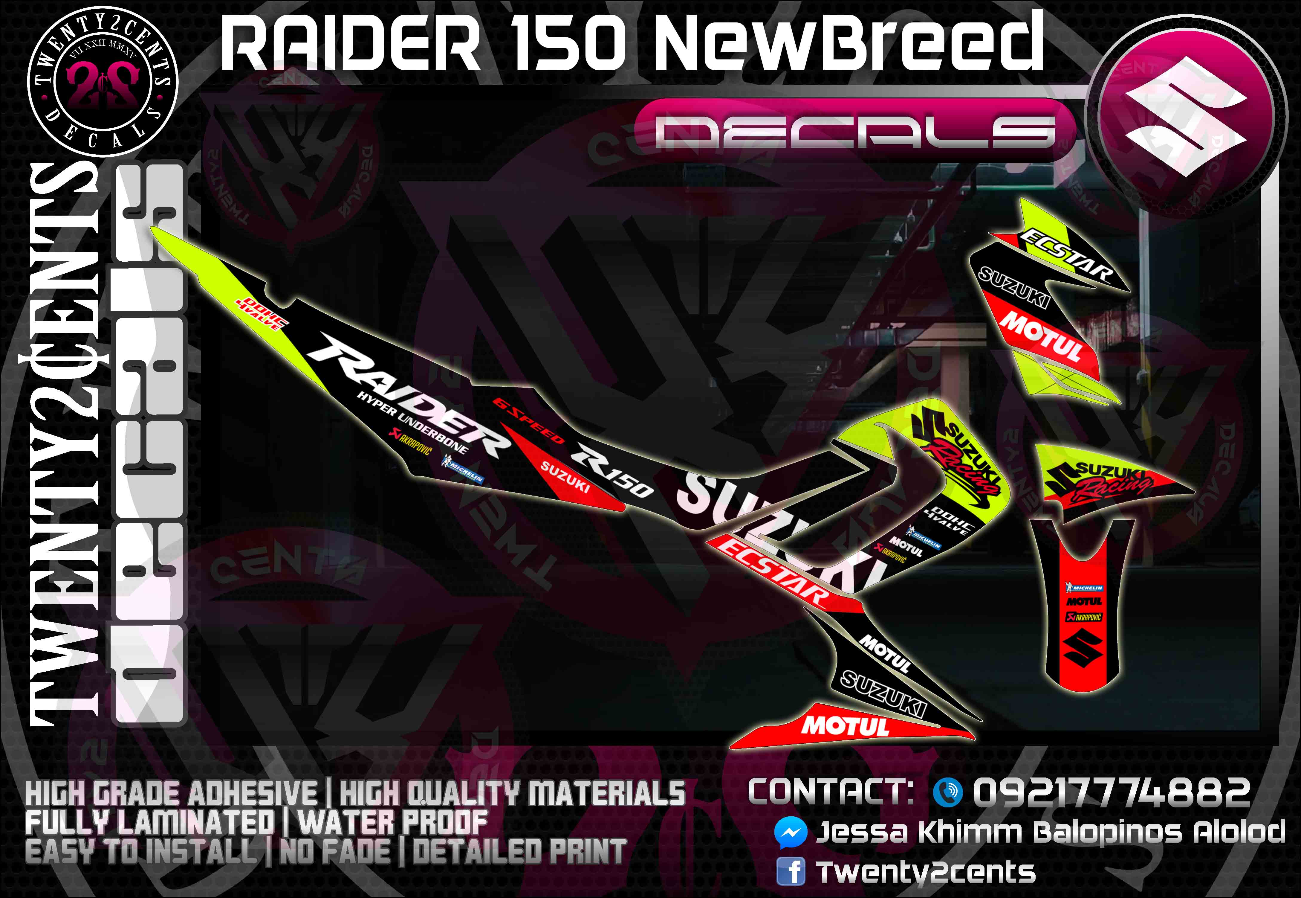 raider 150 newbreed decals sticker | Lazada PH