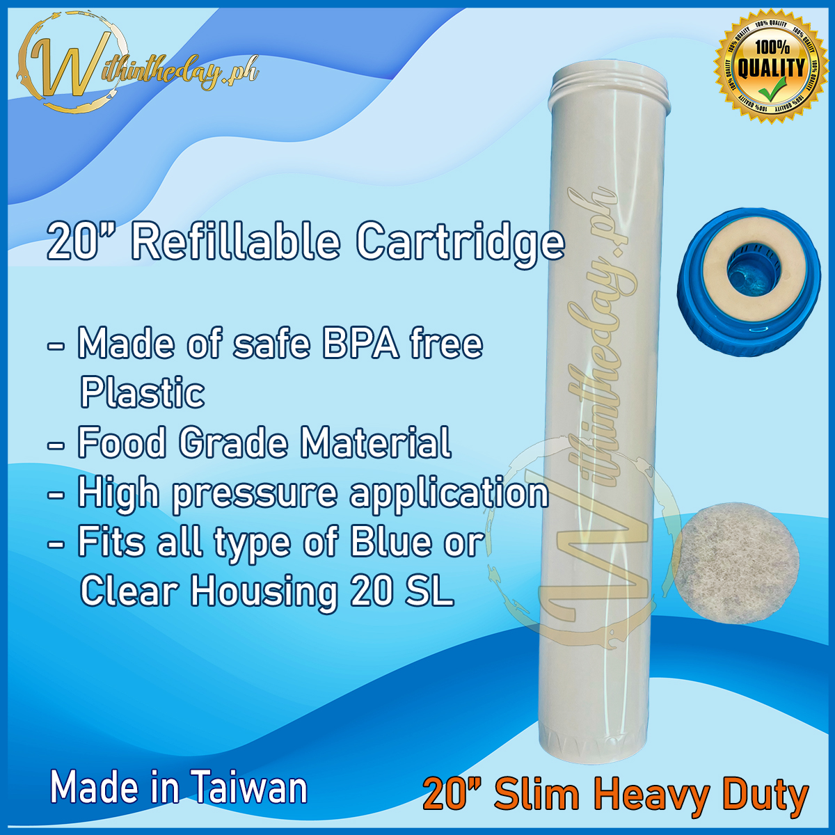Refillable empty cartridge for Water Filter Media Activated Carbon ...