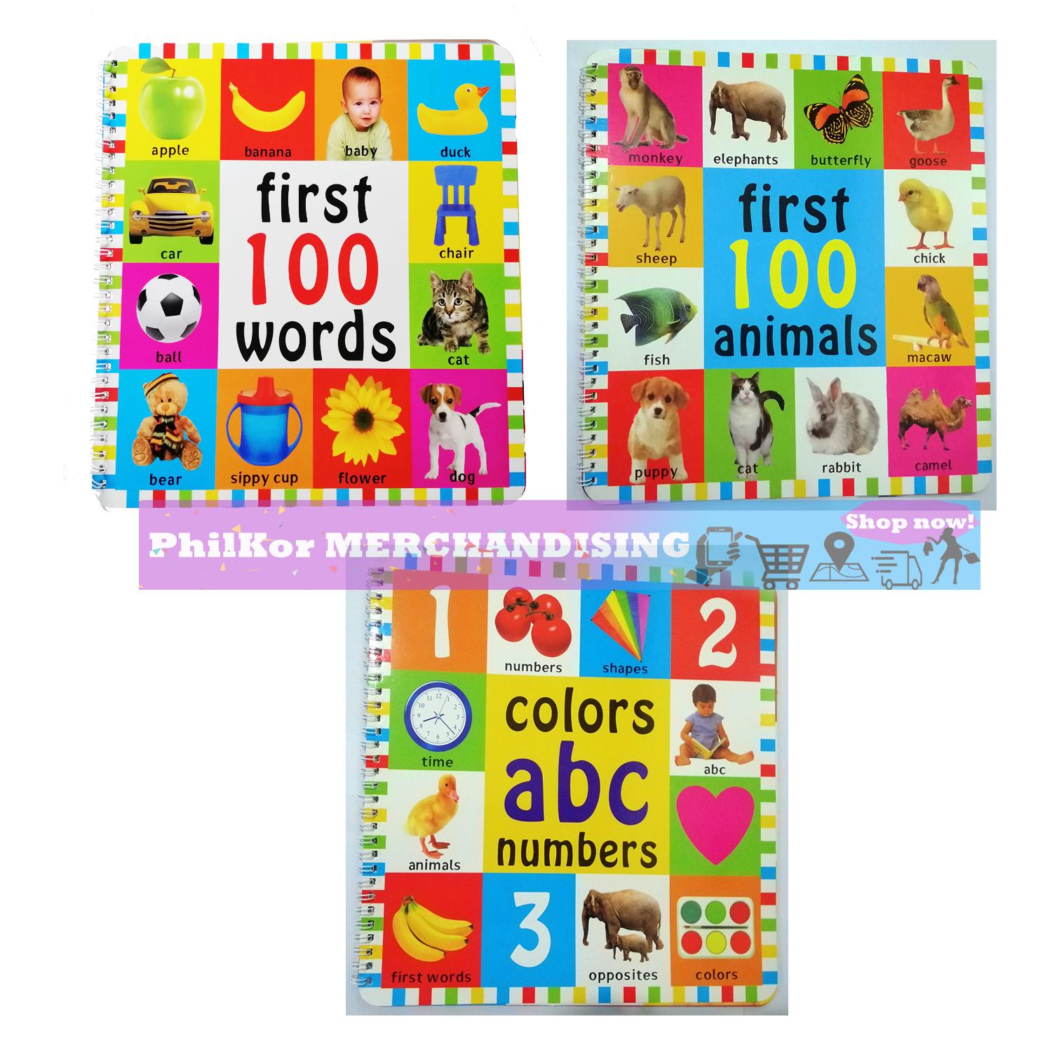 3 in 1 JUMBO BOOKS FOR KIDS -- (First 100 words, First 100 Animals and ...