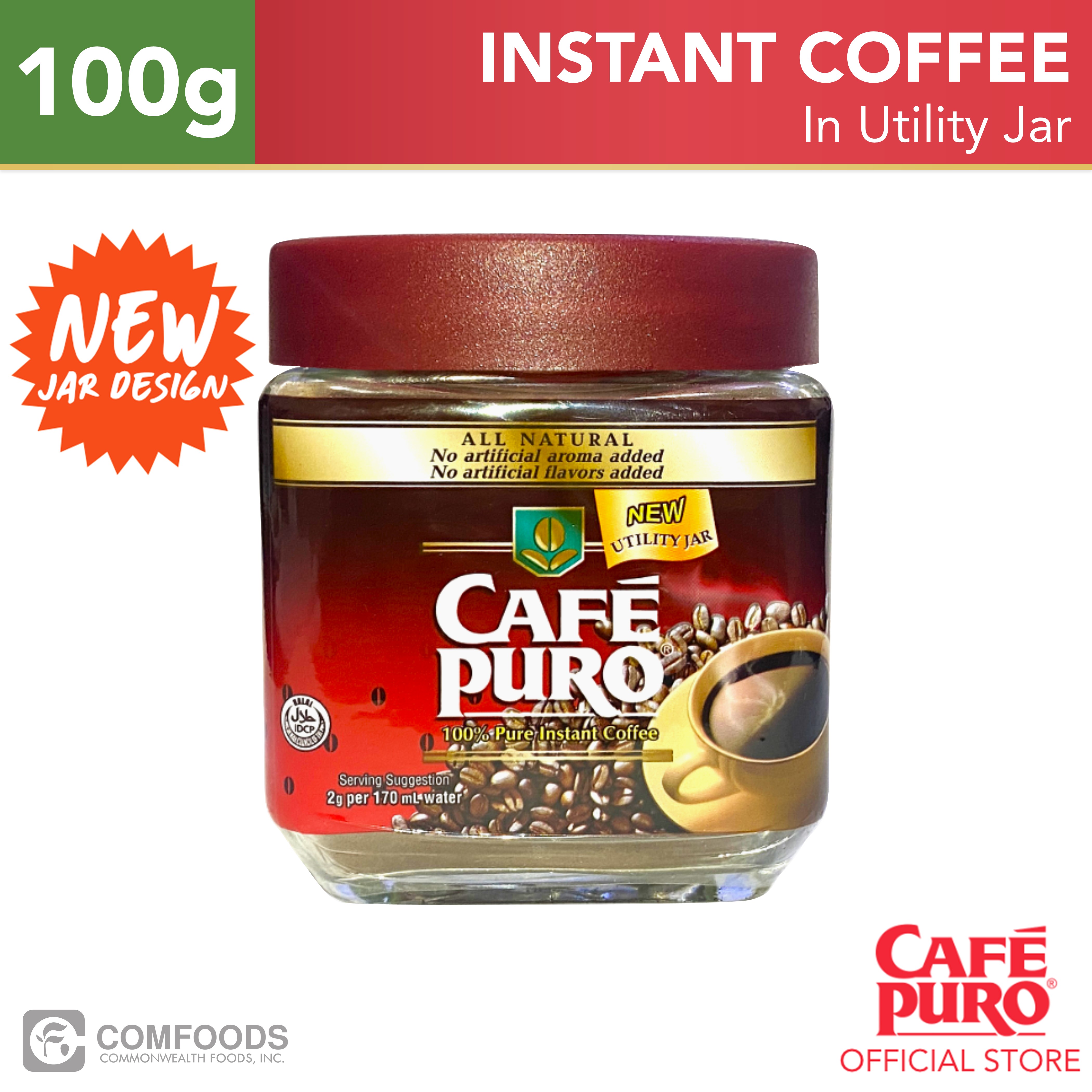CAFE PURO Instant Coffee in Utility Jar 100g | Lazada PH
