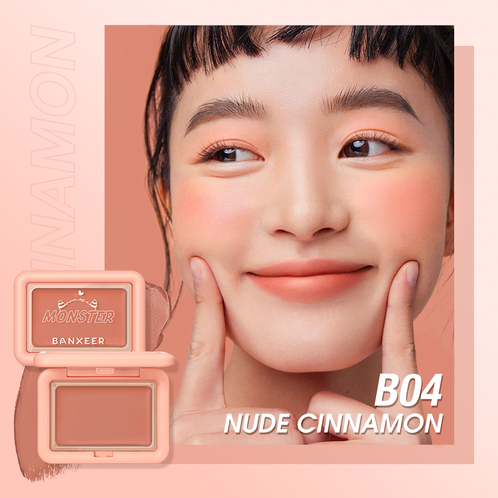 BANXEER Pink Blush Cream Makeup Matte velvet Oil-control Waterproof ...