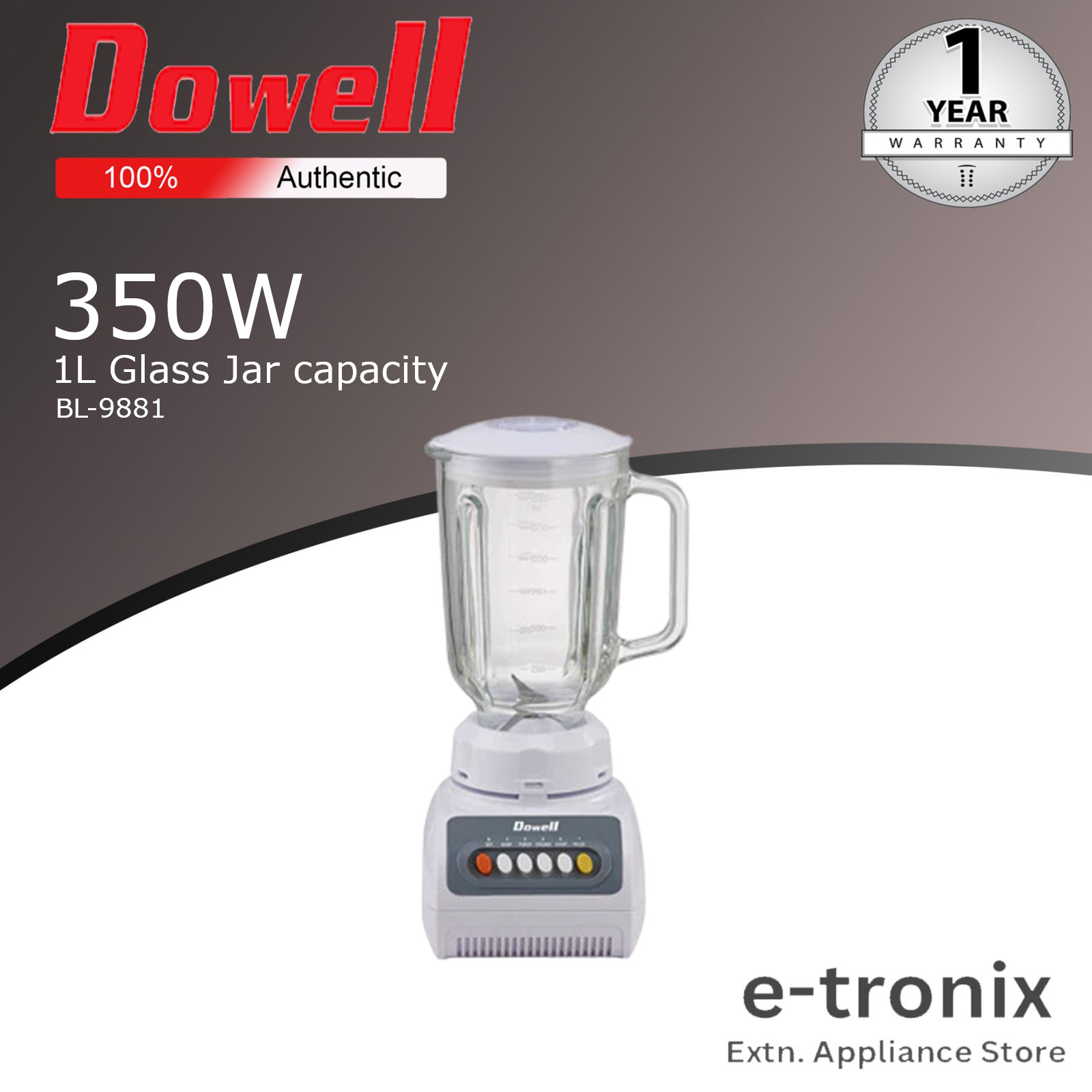 Dowell 1 liter Glass Jar Capacity Blender BL 9881 Lazada PH Dowell 1 liter Glass Jar Capacity Blender BL 9881 Lazada PH