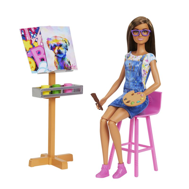 Barbie Relax and Create Art Studio Doll and Playset for Girls - gift ...