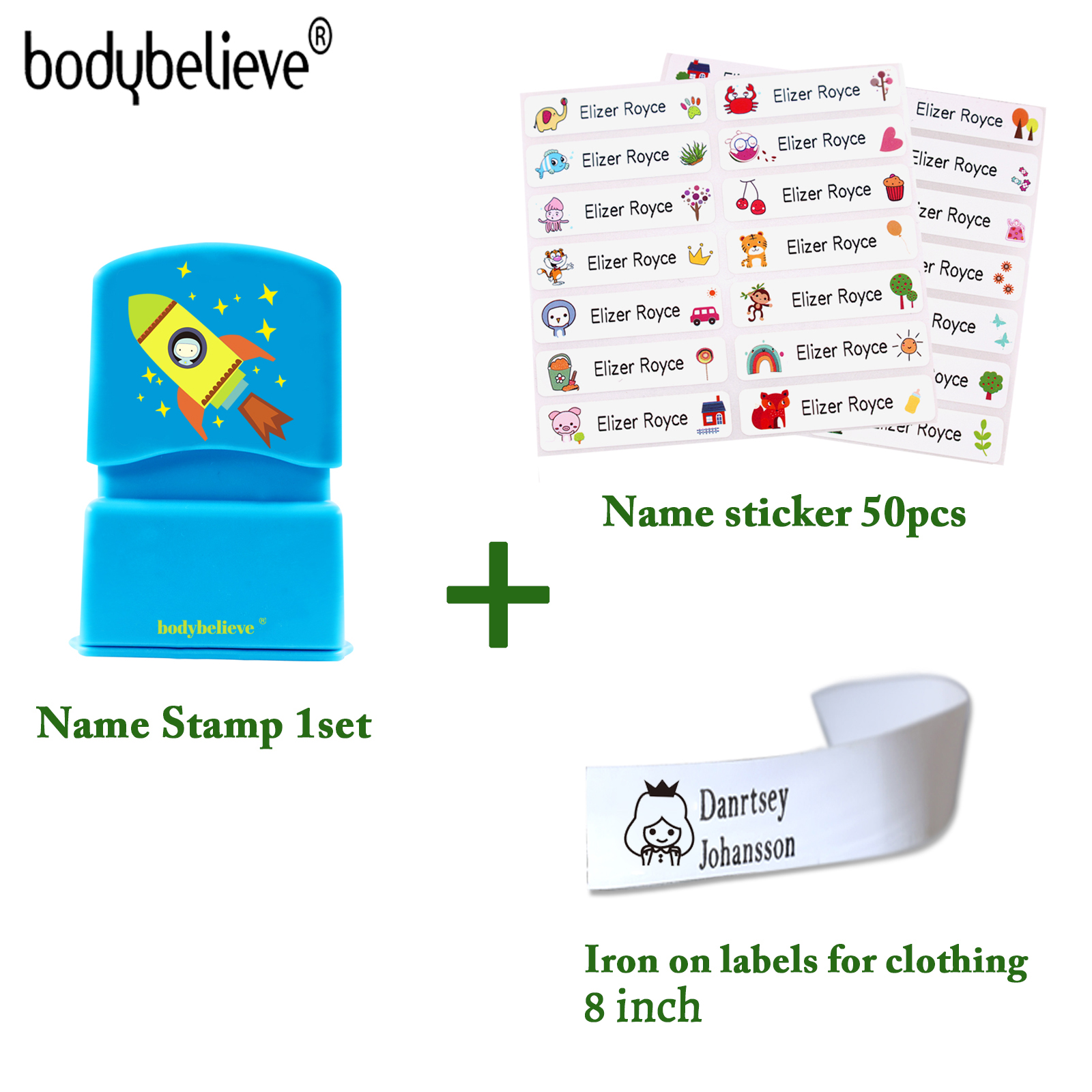 COD!!!DIY Customized Stamp for Kids Clothes ,Personalized Name Seal ...