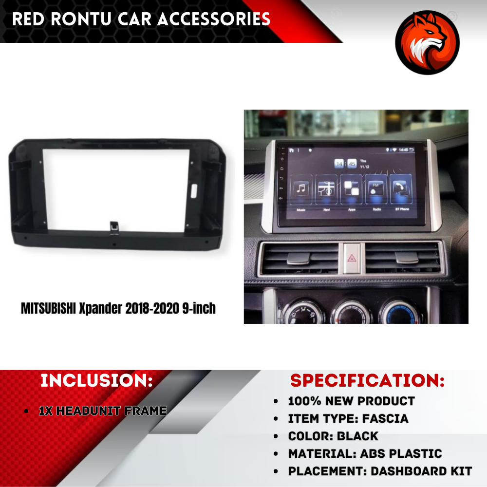 Mitsubishi Xpander (2018-2020) Head Unit Panel Frame (9 inches) | Lazada PH