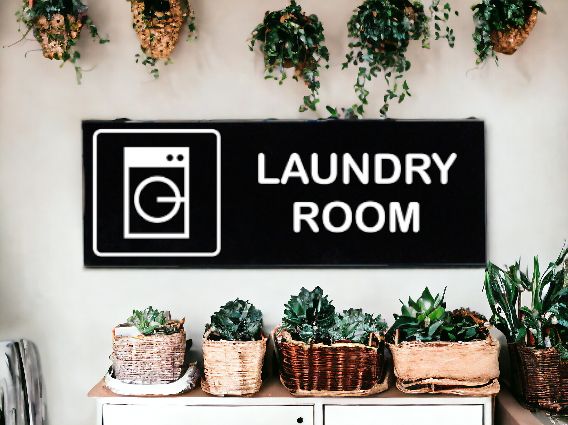 Sign board laundry room - logo laundry room - laundry area - Acrylic ...