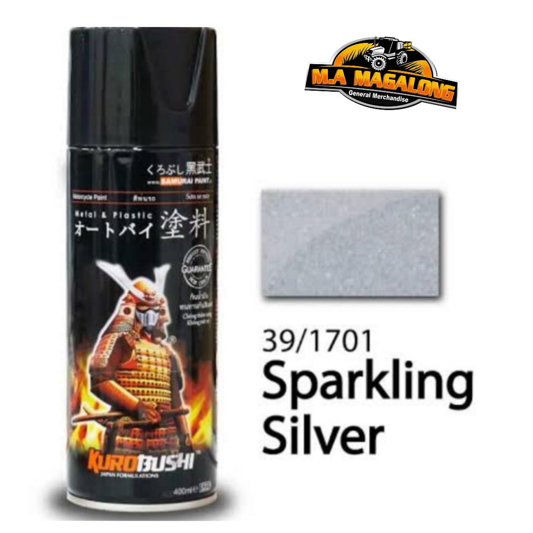 SAMURAI SPARKLING SILVER 39/1701(METALLIC COLOR ) 400ml spray paint ...