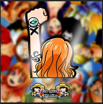 nami x tatto sticker (one piece) vinyl sticker glossy finish | Lazada PH