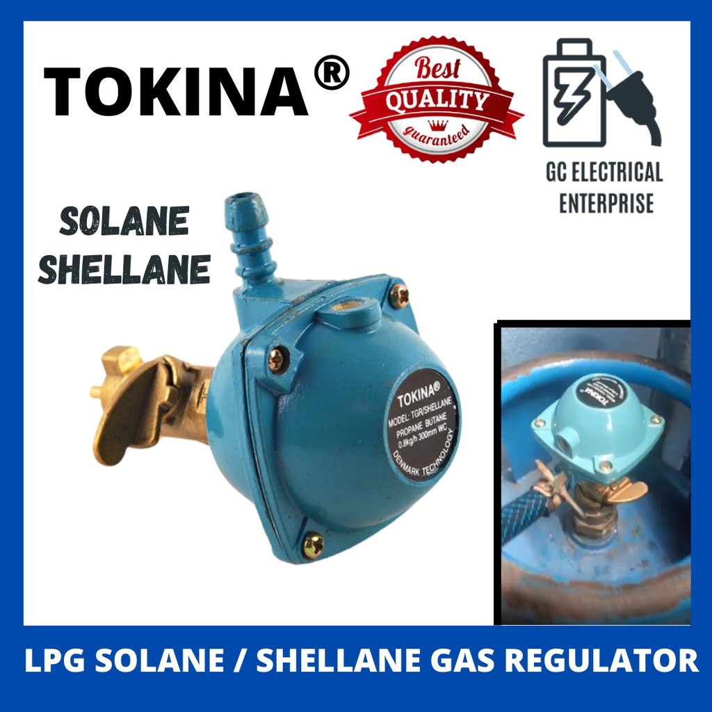 Tokina LPG Gas Regulator for SOLANE / SHELLANE Regulator Heavy Duty ...