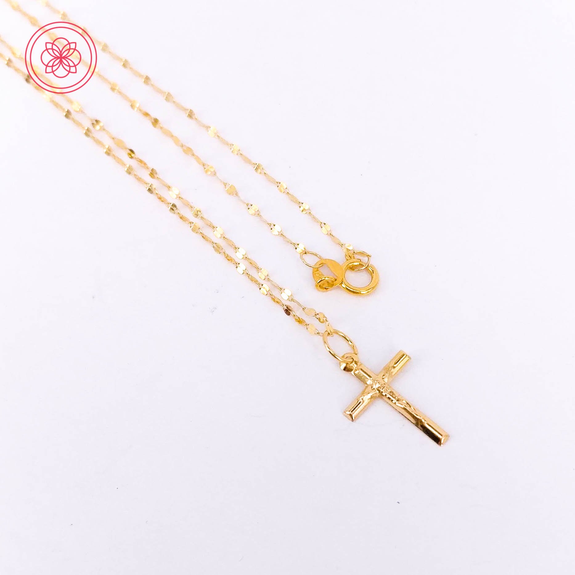 COD PAWNABLE 18k Necklace Legit Original Pure Saudi Gold Half Cross ...
