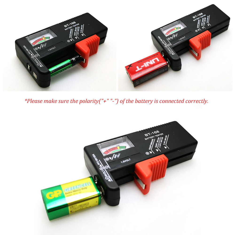 Battery Tester Checker Universal Battery Tester Monitor for AA AAA C D ...