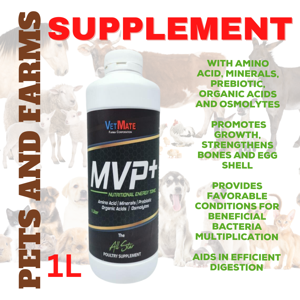 VETMATE MVP PLUS NUTRITIONAL ENERGY TONIC 1 LITER BOTTLE FOR POULTRY ...