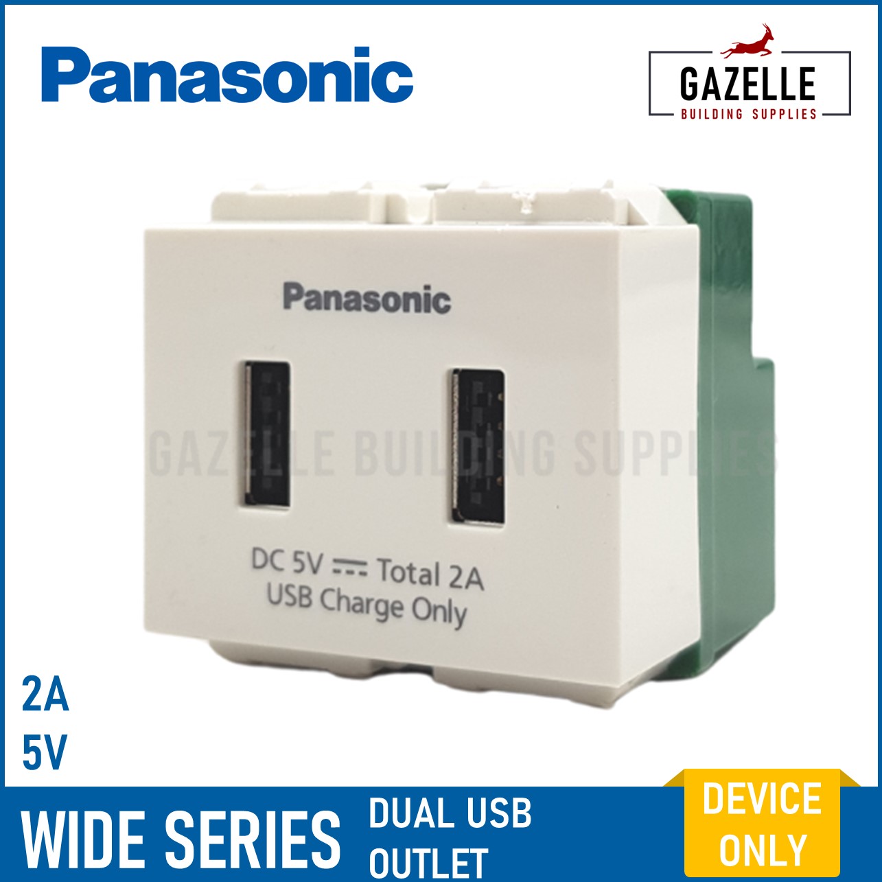 Panasonic Wide Series Dual USB Outlet Sets or Device Only 5V 2A | Lazada PH