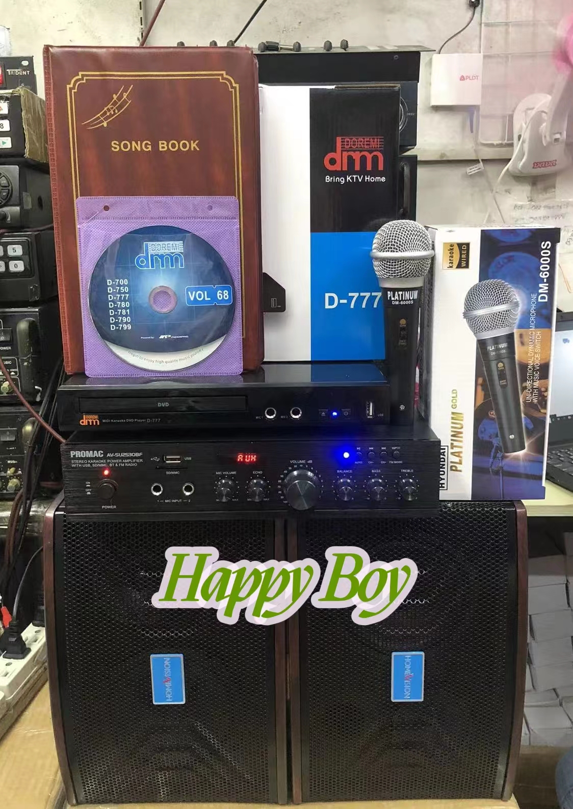 Complete Videoke set with Megapro D-777 Karaoke Player with Homevision ...