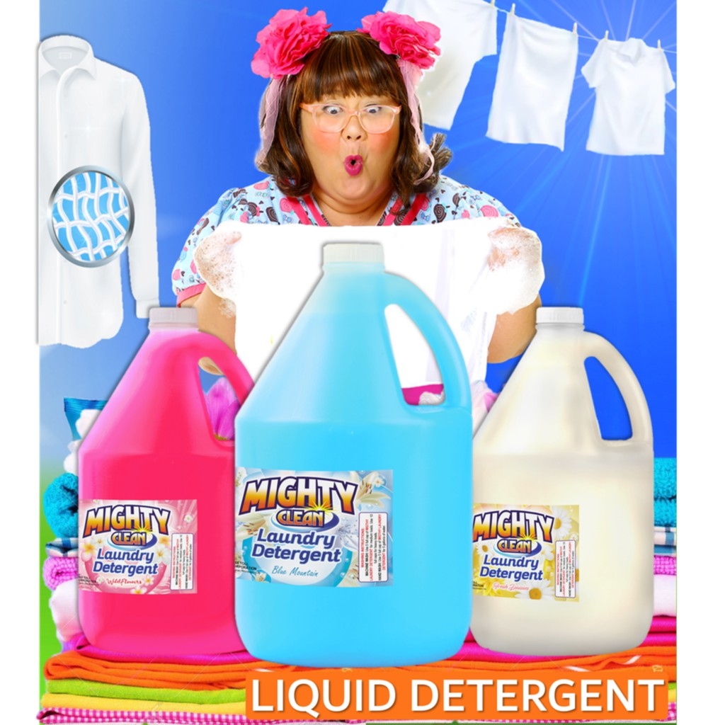 [Hot sales]☽ ☑ Mighty Clean Liquid Laundry Detergent Blue Mountain ...