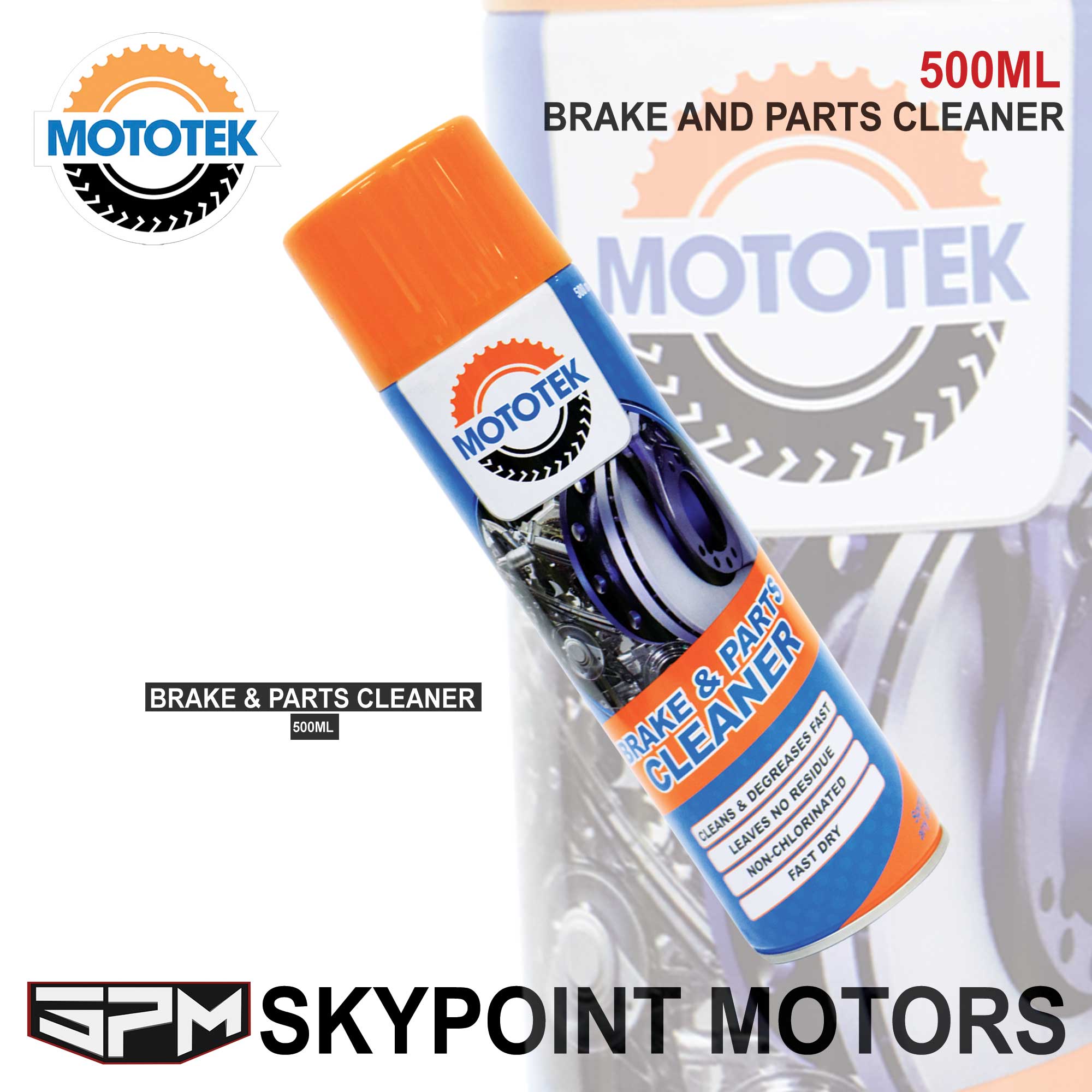 MOTOTEK BRAKE AND PARTS CLEANER 500ML (9404-116) | Lazada PH