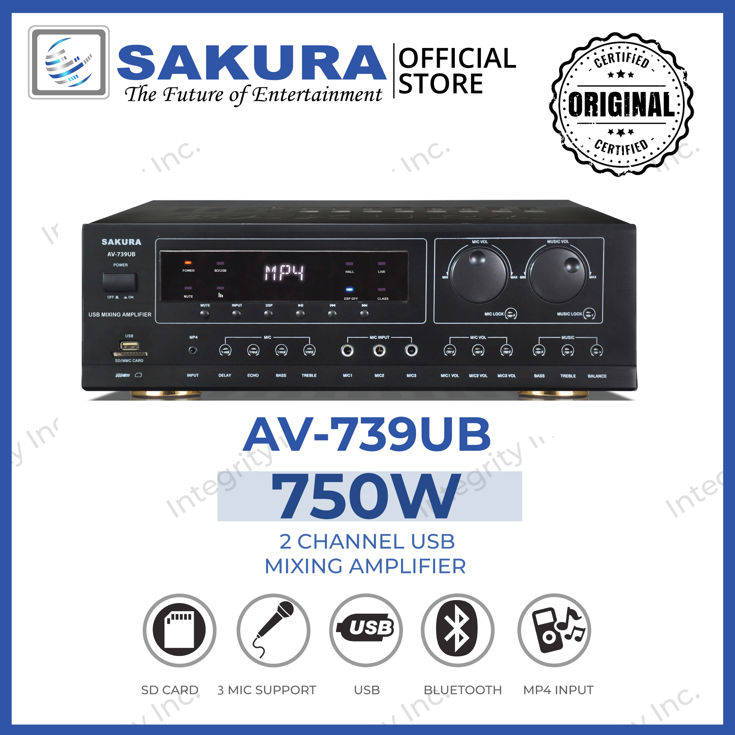 SAKURA AV-739 UB 750 WATTS MIXING AMPLIFIER | Lazada PH