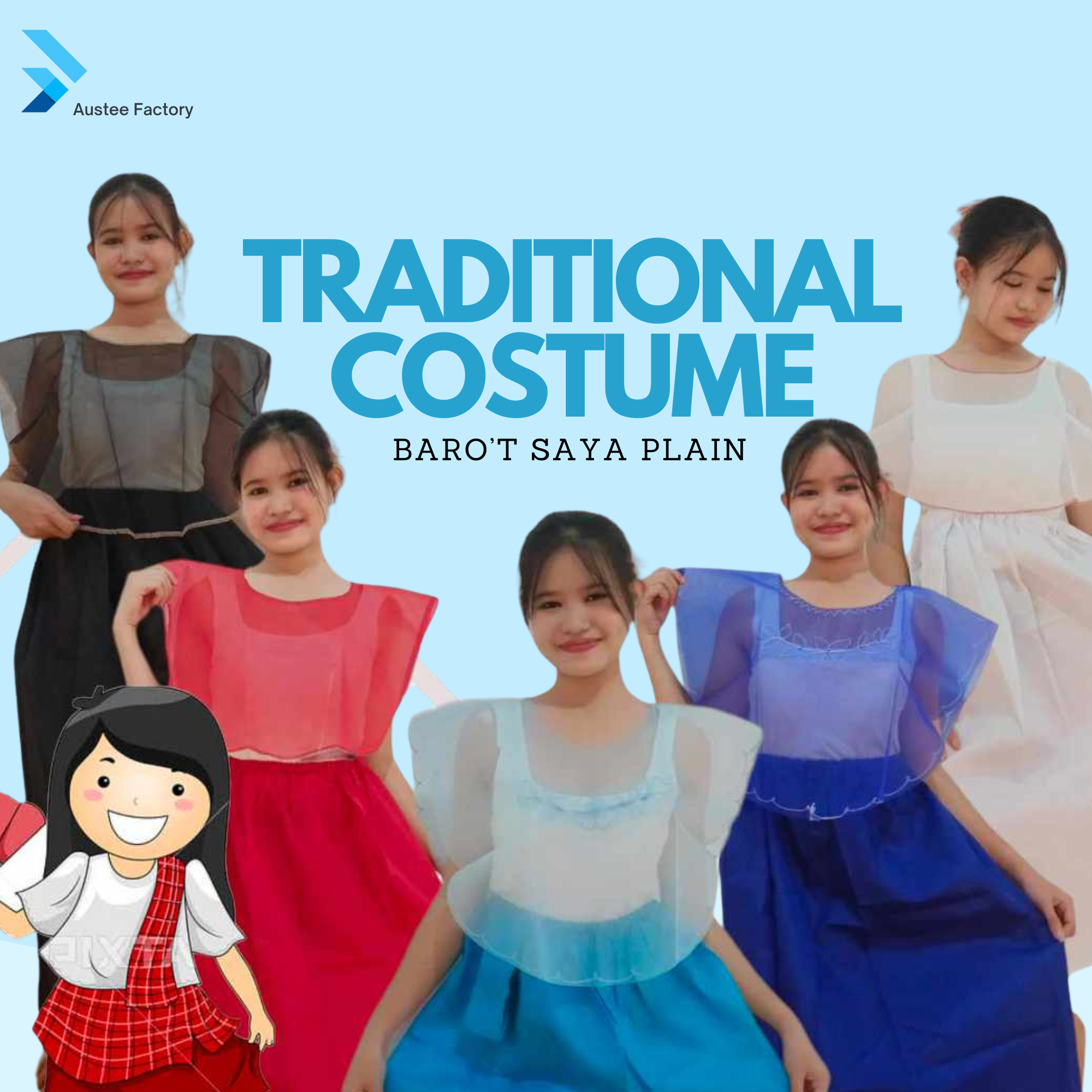 Austee Filipiniana Attire Kimona at Saya Baro at Saya Costume for Buwan ...