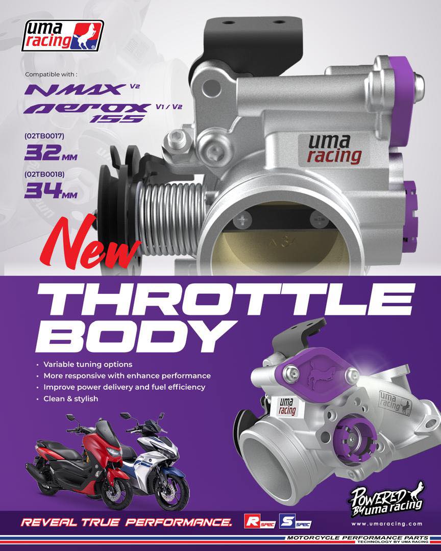 UMA Racing Throttle Body Kit for Yamaha Aerox and NMAX V2 | Lazada PH