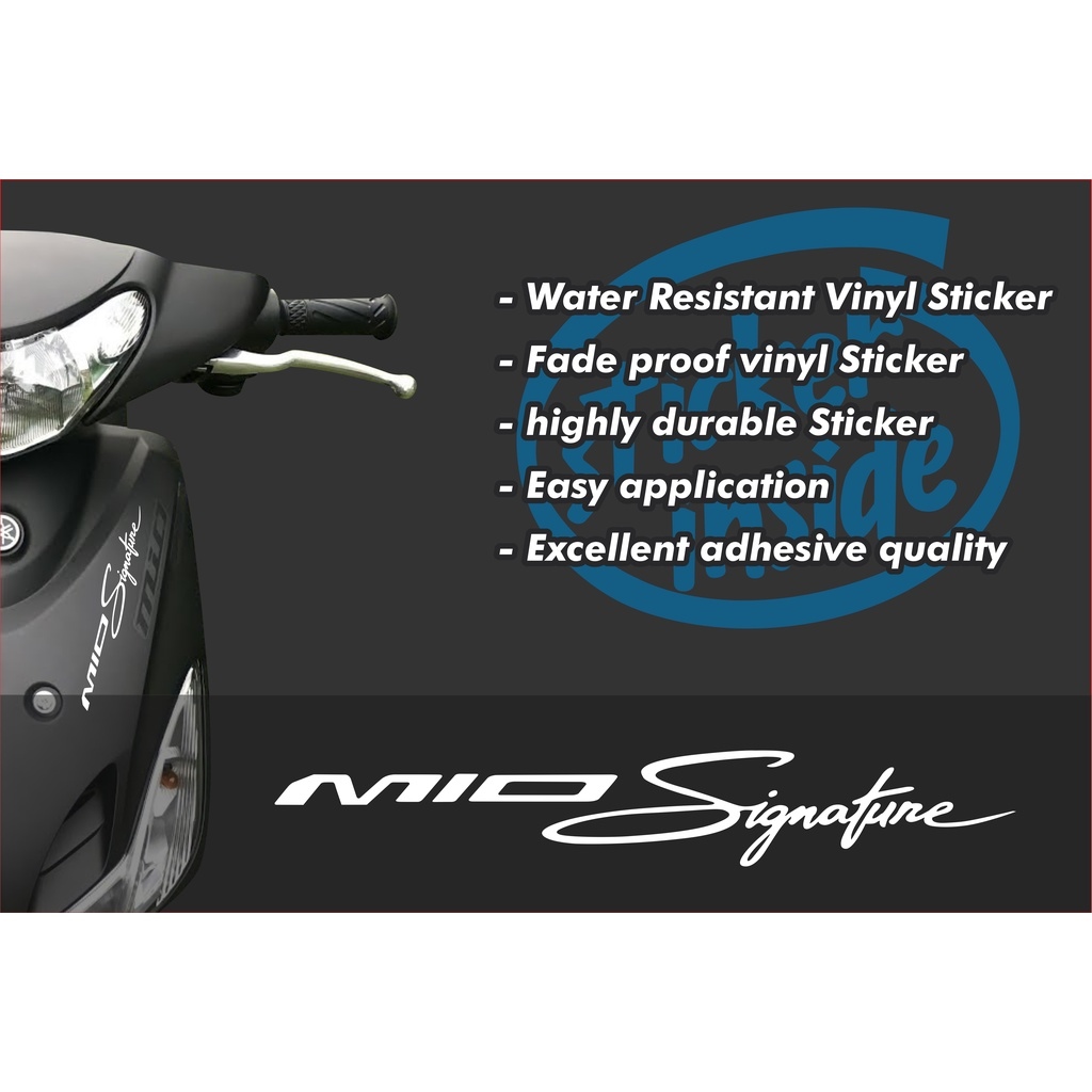 YAMAHA MIO Signature Sticker for Motorcycle | Lazada PH