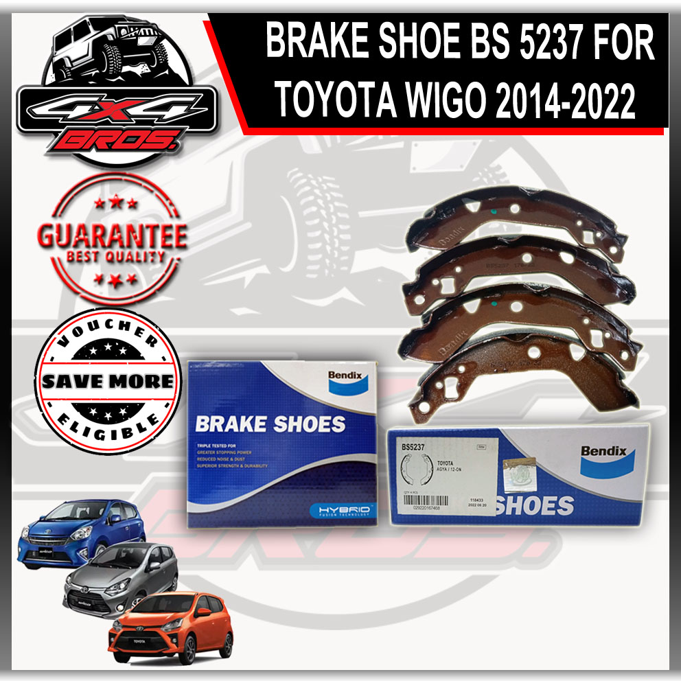 BRAKE SHOE BENDIX (BS 5237) For (TOYOTA WIGO 2014 - 2022) | Lazada PH