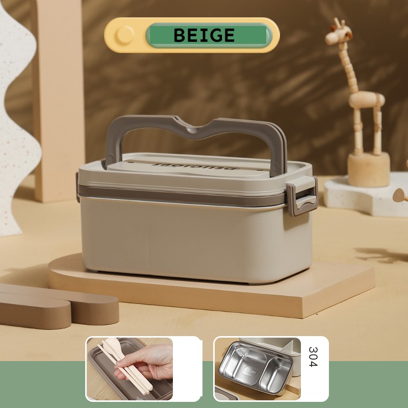 Double-layer Lunch Box 304 Stainless Steel Portable Student Office ...