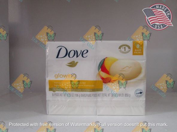 Dove Beauty Bar Glowing Mango Butter and Almond Butter 8 Bar Soap ...