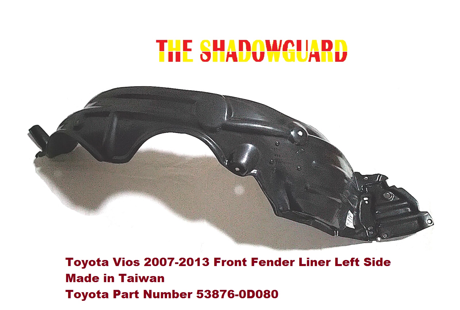Toyota Vios Fender Liner Gen2 2007-2013 Front Fender Liner Left Side ...