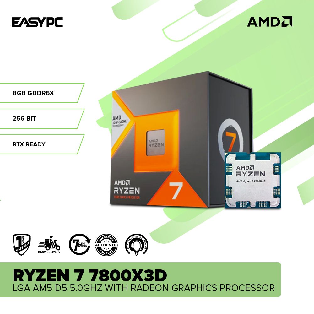 EasyPC | AMD RYZEN 7 7800X3D LGA AM5 D5 5.0ghz with Radeon Graphics ...