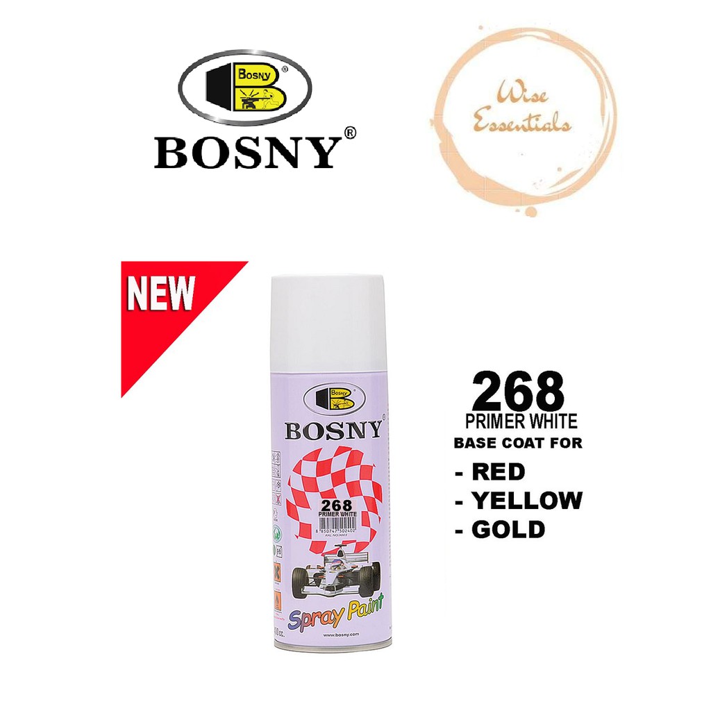 BOSNY PRIMER WHITE Acrylic Spray Paint | Lazada PH