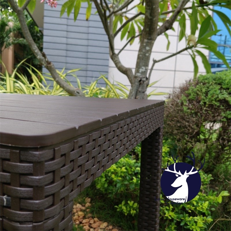 WASSU JOLLY DINING OFFICE TABLE RECTANGULAR RATTAN DESIGN TABLE ...