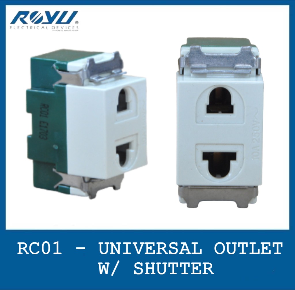 ROYU (CLASSIC SERIES) RC01 - UNIVERSAL OUTLET W/ SHUTTER | Lazada PH