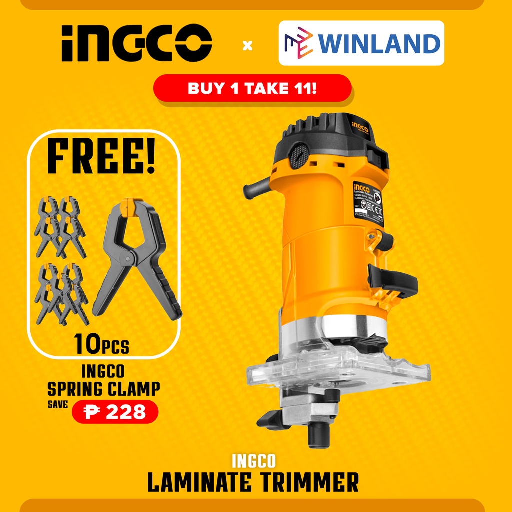 FREE Spring Clamp! Ingco Original Palm Router Trimmer 500W PLM5002 ...