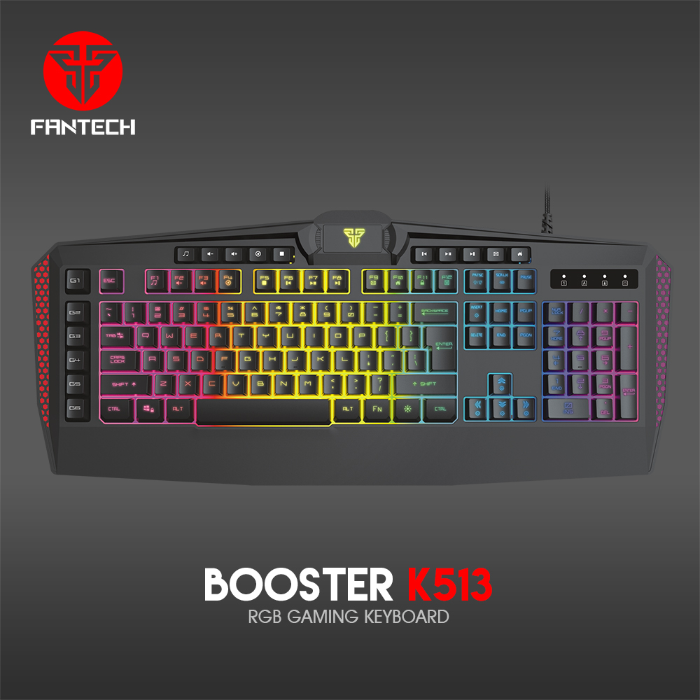 Fantech Keyboard Booster K513 Membrane Backlit RGB Anti ghosting Macro ...