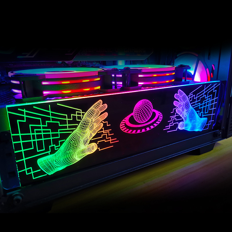 PC Case Panel RGB LED Light Board Backplate Chassis Decoration Modding ...