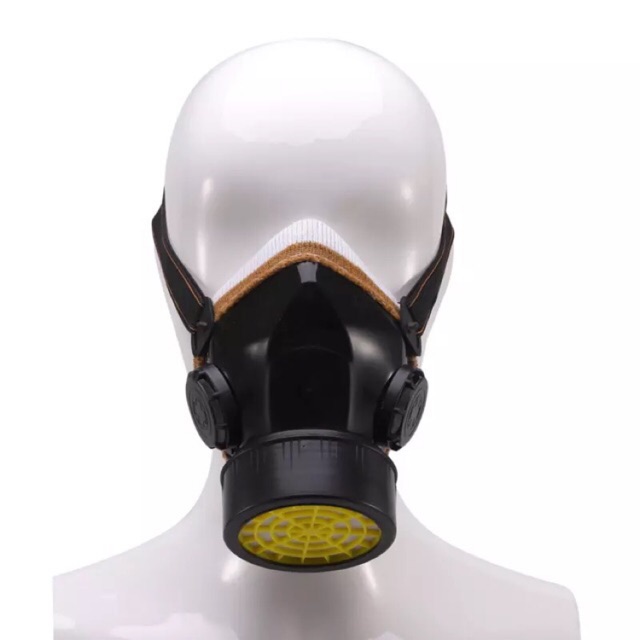 ♝SLVR MNL Respiratory Gas Mask Safety w FREE SINGLE Cartridge Anti Dust ...