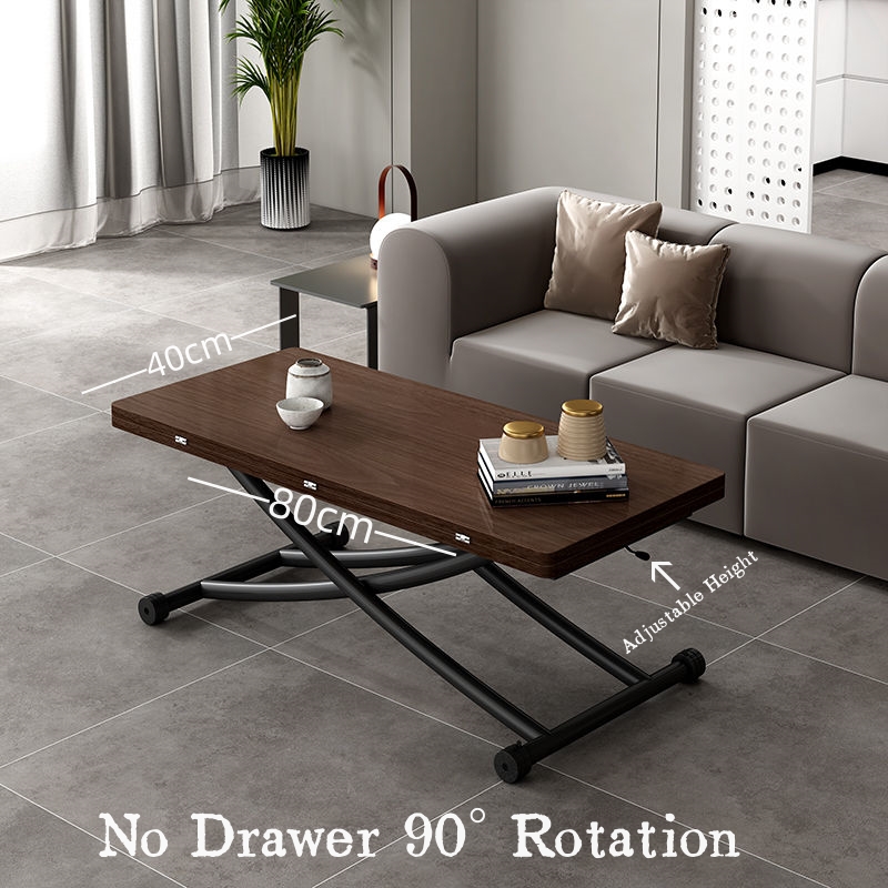 Solid wood lifting coffee table Restaurant table rock plate multi-functional table dual purpose ...