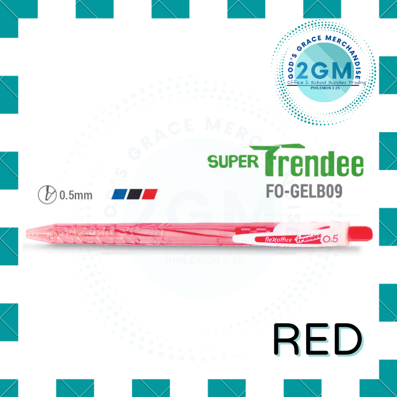 FlexOffice SUPER TRENDEE Retractable Ballpen, Tip size: 0.5mm, Color ...