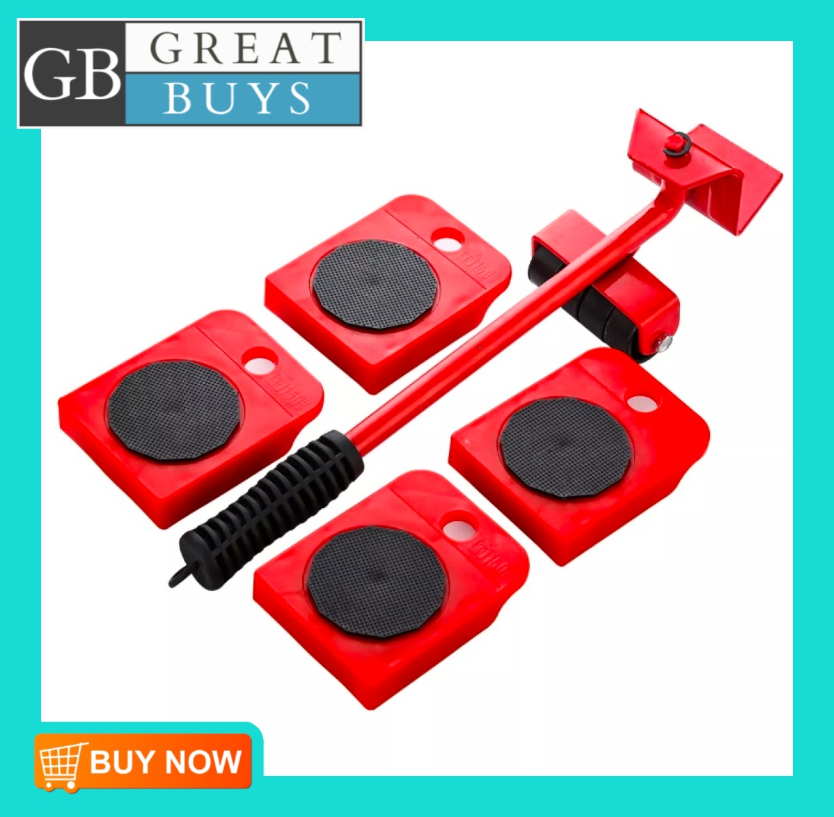GB Furniture Moving Tool Portable Lifter & 4 sliding based wheels for ...