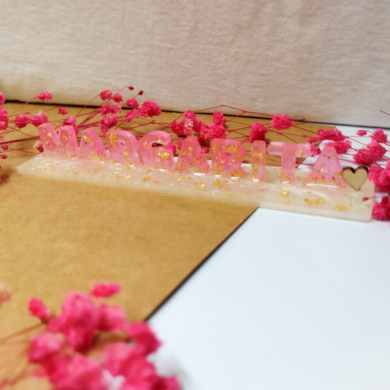 Mini Letter Name Standee Customized/Personalized Epoxy Resin | Lazada PH