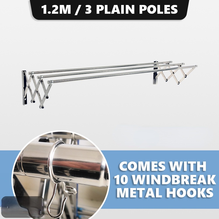 Sampayan Retractable wall-mounted laundry drying racks Space Saver ...