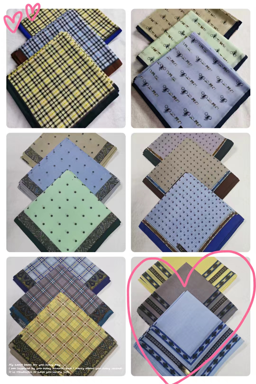 12pieces Men's Georman Handkerchief Cotton Panyo 4 Design In Pack ...