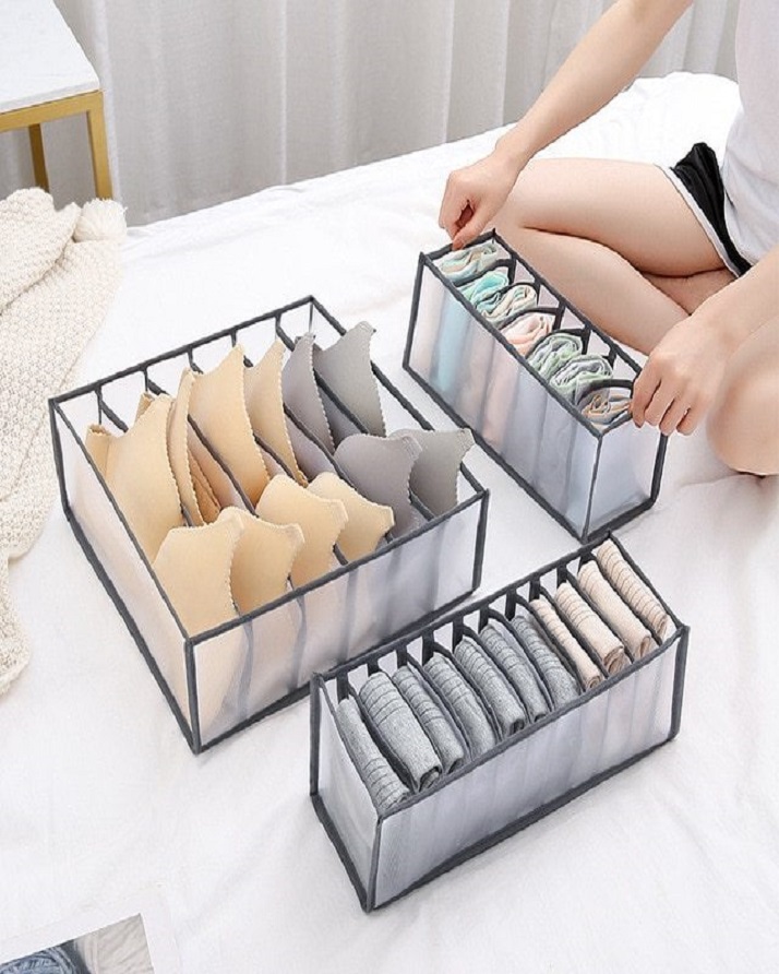 3pc Set Underwear Organizer Storage Wardrobe Clothes Storage Box Bra ...