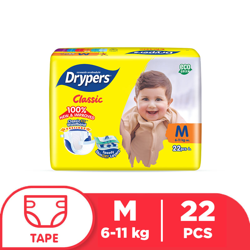 DRYPERS CLASSIC CONV PACK M 22 pcs | Lazada PH